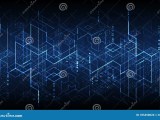 Technology Background Binary Computer Code Vector Illustration Stock