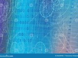 Technology Binary Code Digital Data Transfer Background Stock Vector