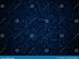 Vector Binary Code Dark Blue Background Big Data And Programming