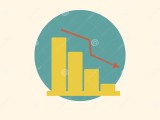 Vector Of Decrease Graph Icon Stock Vector Illustration Of Financial