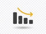 Vector Decrease Graph Icon Diagram Icon Stock Vector Illustration