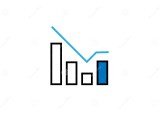 Vector Graphic Of Simple Increase And Decrease Progress Graph Stock