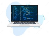 Vector Laptop Coding Pattern Web Developer Design Programming