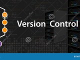Version Control Git Programming Script Development With Laptop And Line