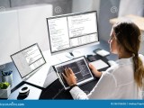 Web Developer Programming Software Code Stock Photo Image Of