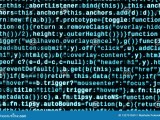 Writing Programming Code On Laptop Digital Binary Data On Computer