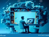 Young Programmer Concentrated At Working Project Developing
