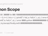 Python Scope