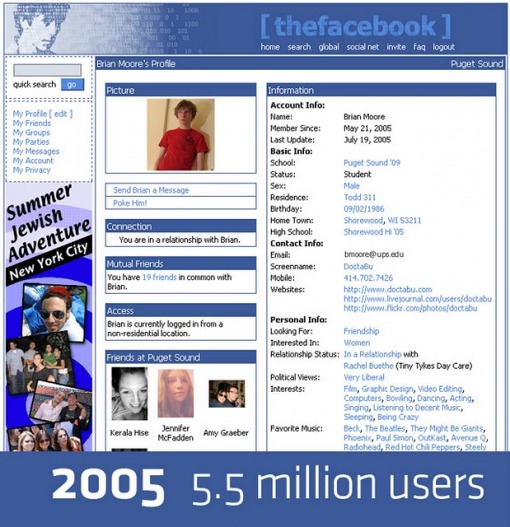 Evolución de FaceBook 2004-2011 #infografia #infographic #socialmedia ...