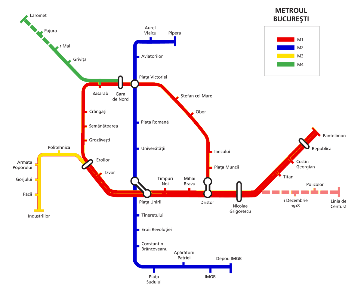 Metro de Bucarest / Bucharest subway #infografia #infographic #maps - TICs y Formación