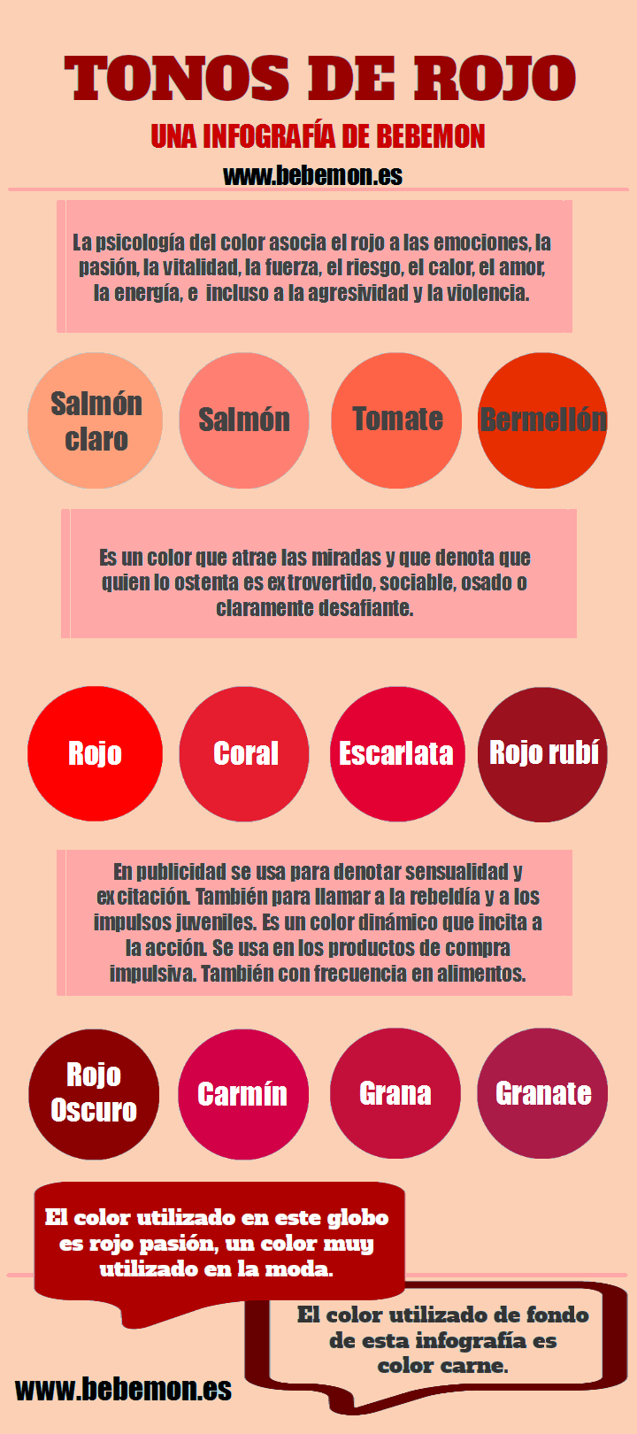 El color rojo #infografia #infographic #design - TICs y Formación