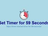 Set Timer For 59 Seconds Timer Now