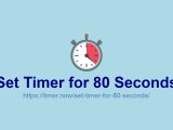 Set Timer For 80 Seconds Timer Now