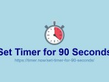 Set Timer For 90 Seconds Timer Now