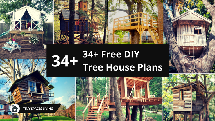 34+ Free DIY Tree House Plans That Make Your Neighbor Jealous
