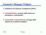 Geometry Manager Widgets