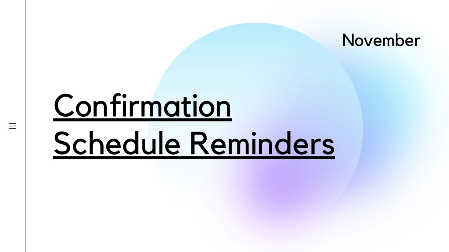 Confirmation Schedule Reminders | tlcms.org