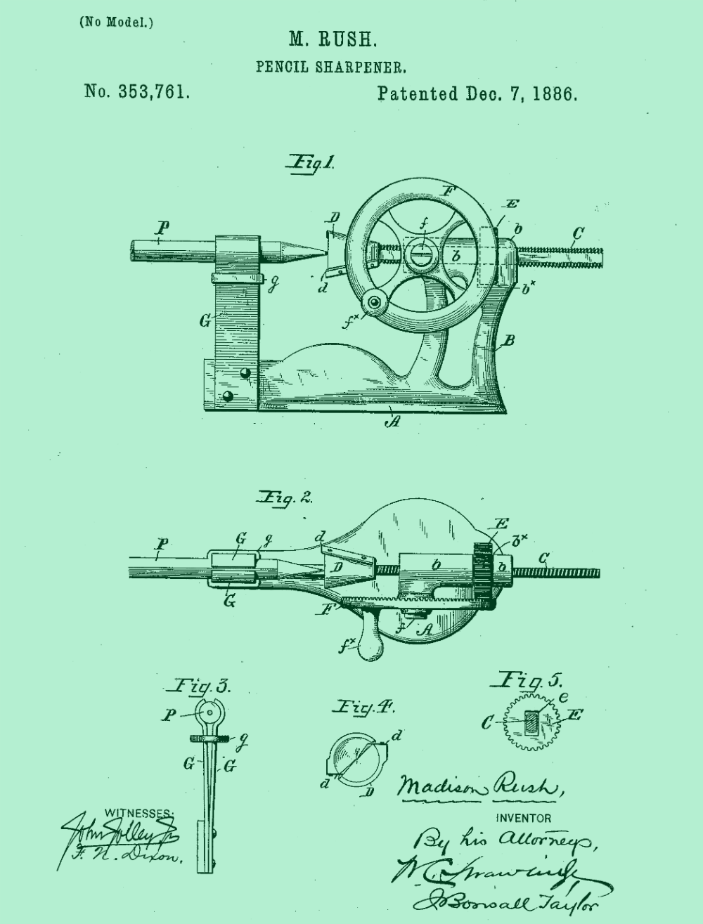 Pencils Are Old, So Is the Need to Sharpen Them (1886) - Tom Liam Lynch ...