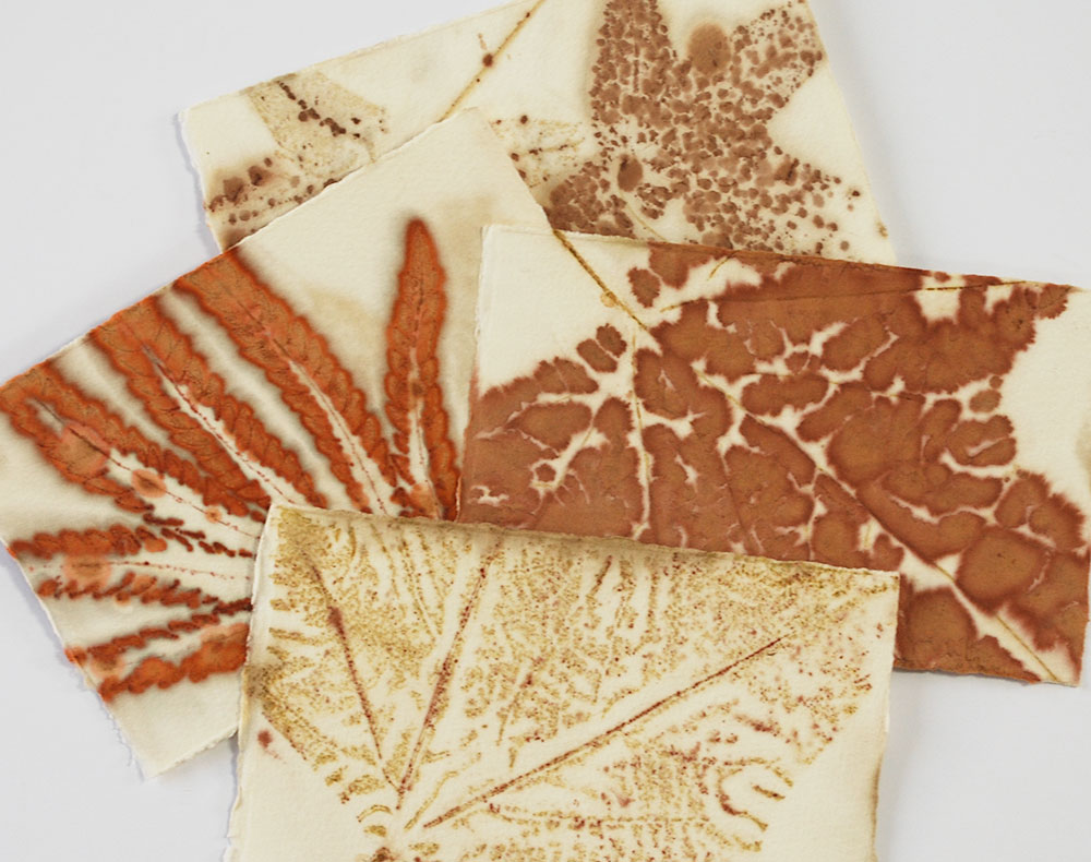 Creative Leaf Print Postcards