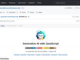 Github Generative Ai With Javascript Features Alternatives Toolerific