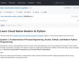 Github Learn Cloud Native Modern Ai Python Features Alternatives