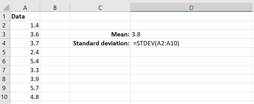 how to calculate 1 standard deviation in excel - Wiring Work