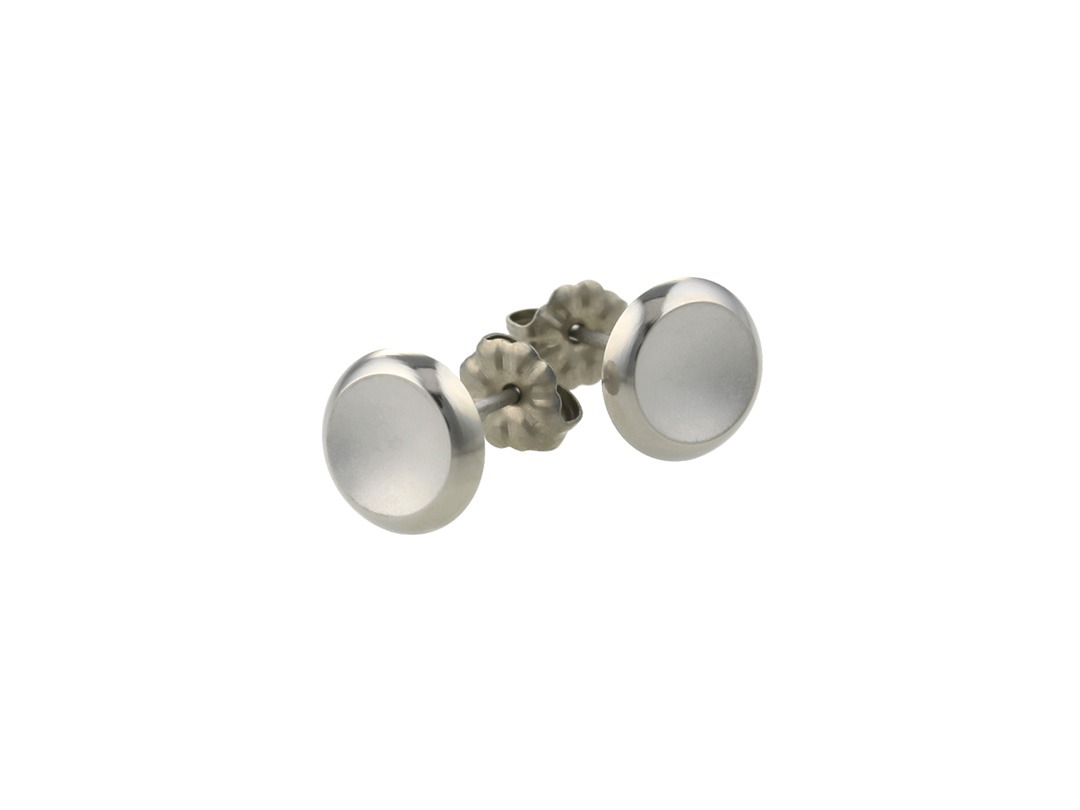 Oval Edge Studs | TouchTitanium.com