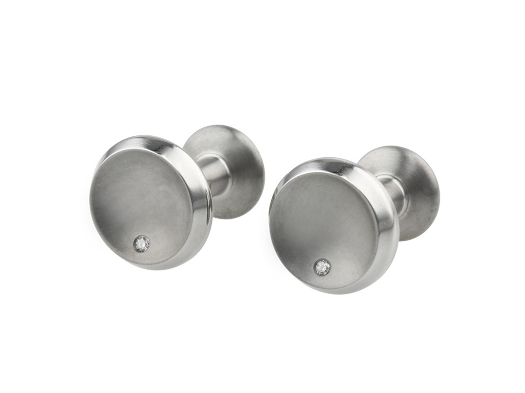 Circular Dome Cufflinks | TouchTitanium.com