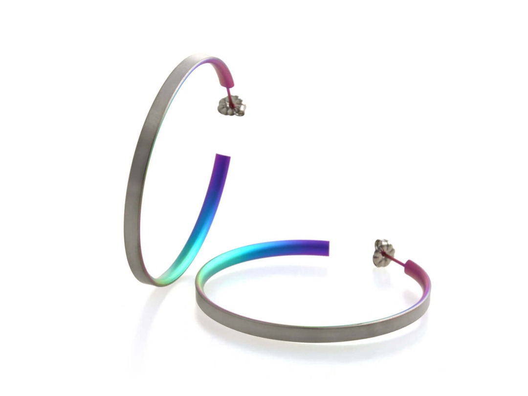 Large Titanium Hoop Earrings | TouchTitanium.com
