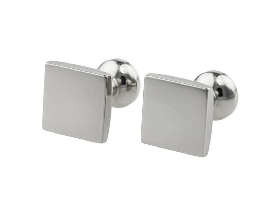 Square Titanium Cufflinks | TouchTitanium.com