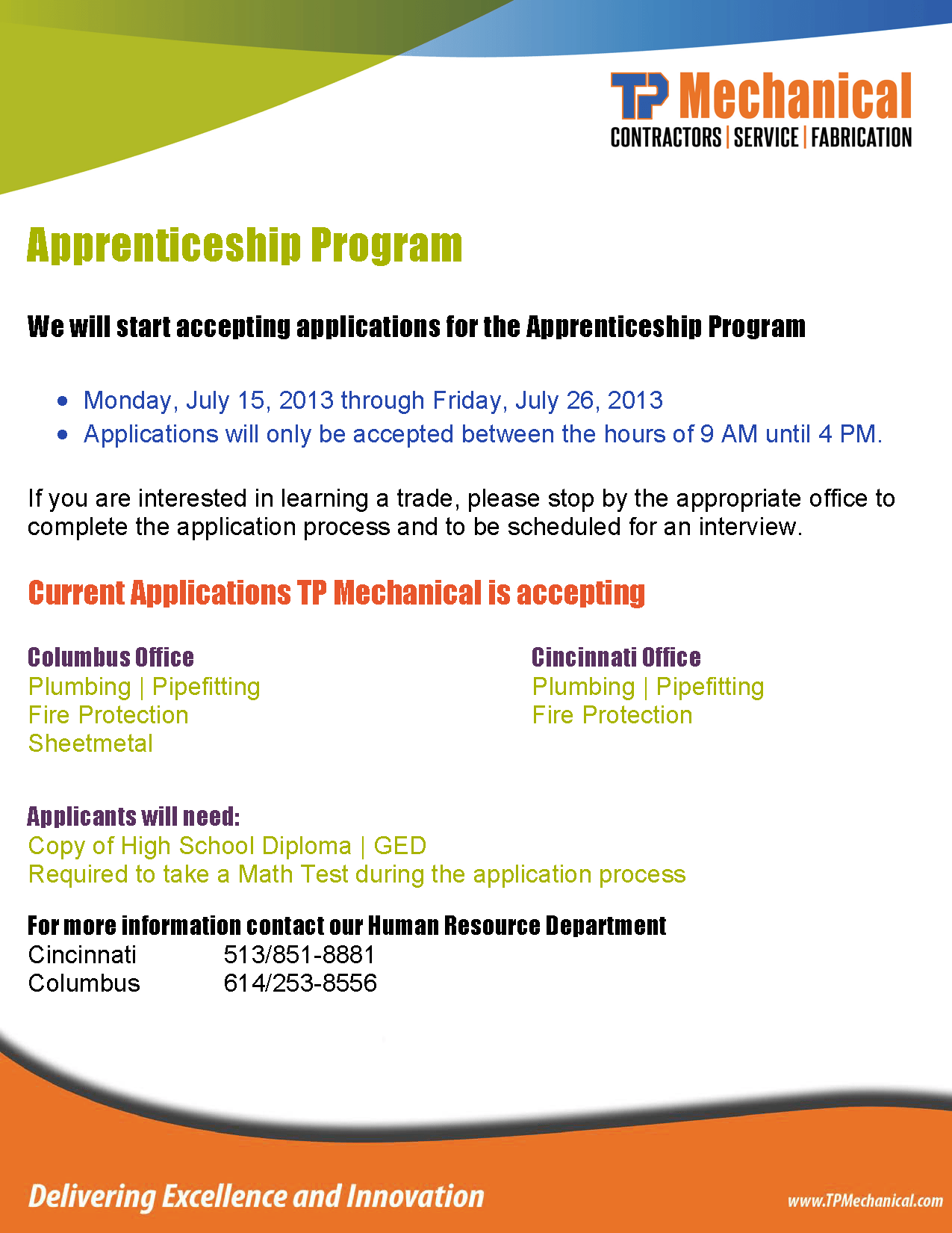 Apprenticeship Program – TP Mechanical Blog