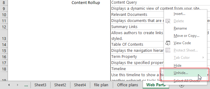 Day 137 Hide Tabs in Excel – Tracy van der Schyff