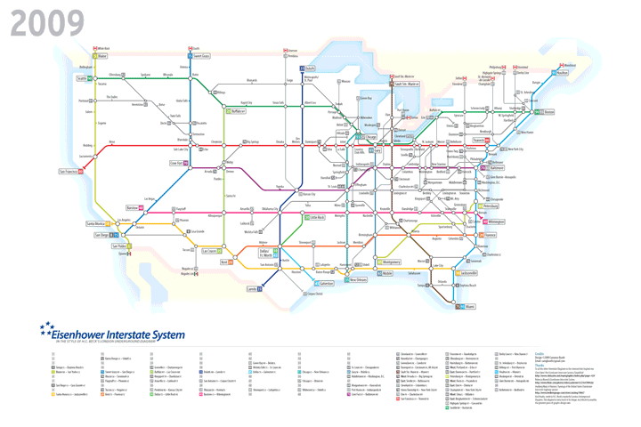 Transit Maps: Project: Interstate Highways as a Subway Diagram, 2020 ...