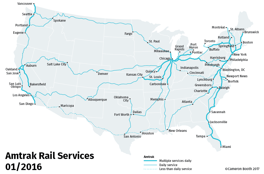 Transit Maps: Project: Amtrak Timeline Map, 1971-2017