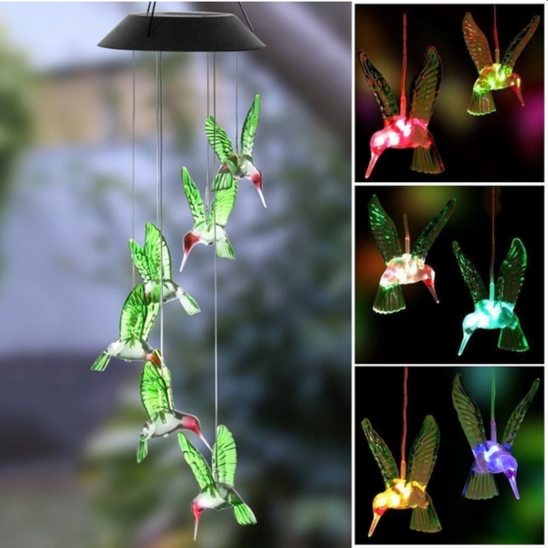 Solar LED Hummingbird Wind Chime – Trenz