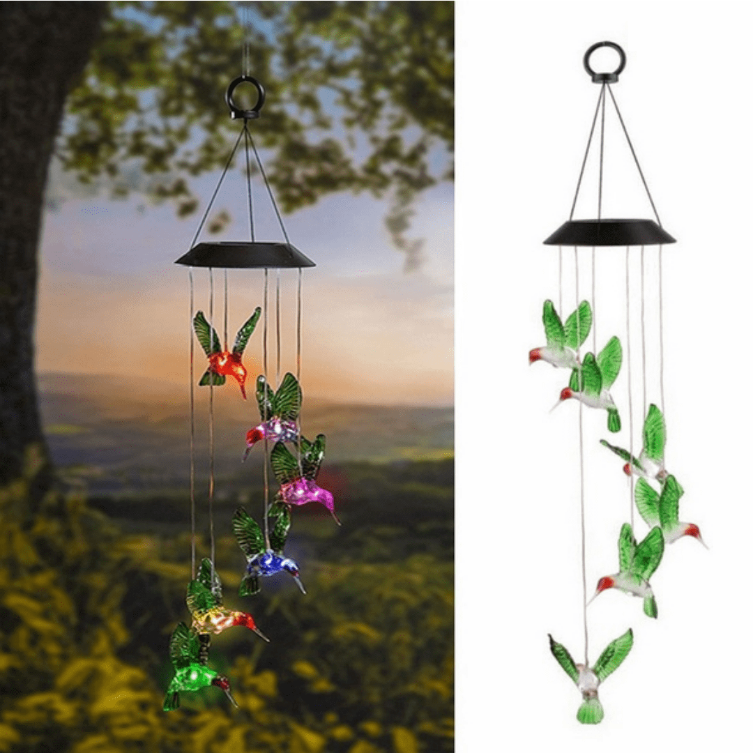 Solar LED Hummingbird Wind Chime – Trenz