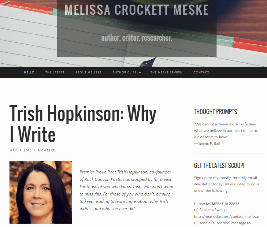 “Why I Write” an essay by Trish Hopkinson (blog rewind) – Trish Hopkinson