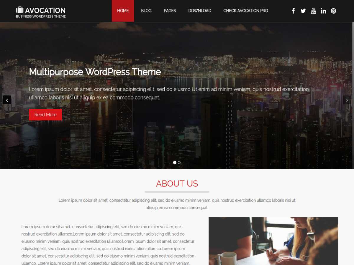 Avocation WordPress Theme Review - Free WordPress Themes Reviews