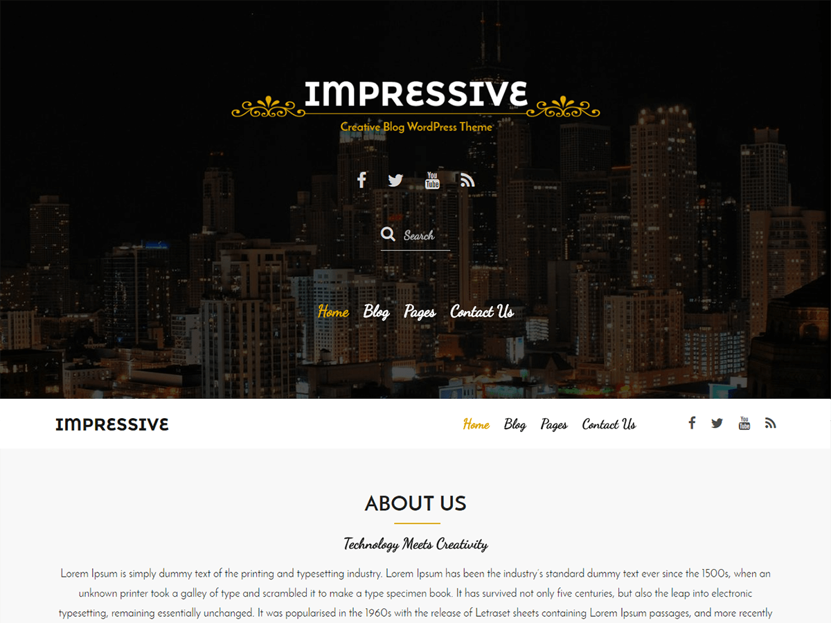 Impressive Theme Wordpress