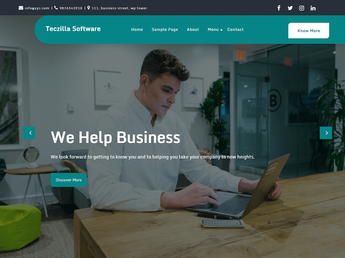 Teczilla Software Theme Wordpress
