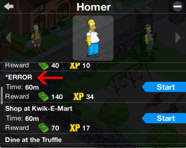*Error?! What the Heck?!The Simpsons Tapped Out AddictsAll Things The ...