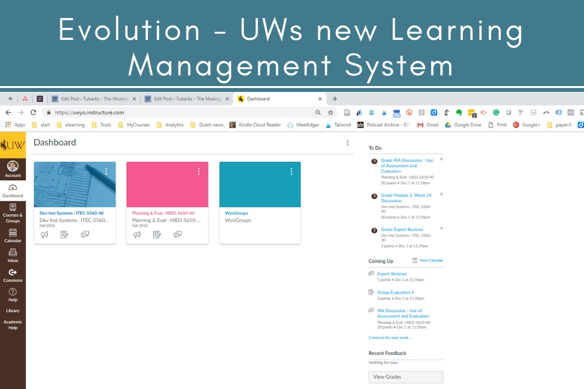 Evolution – UWs New Learning Management System | Tubarks - The Musings ...