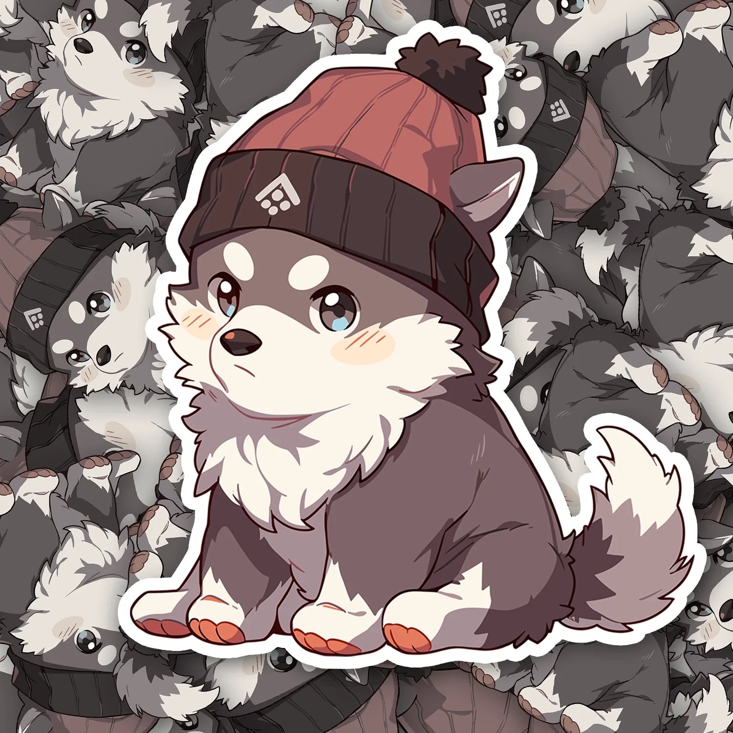 Cute Wolf Sticker 2 Fast Free Shipping Turbo Vinyl