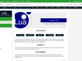 Comprehensive Lua Tutorial Programming Language Guide Online Playground
