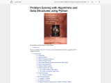 Problem Solving With Algorithms And Data Structures Using Python