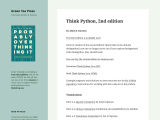 Think Python 2nd Edition Python Programming Computer Science