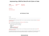 Implementing A Restful Web Api With Python Flask Online Playground