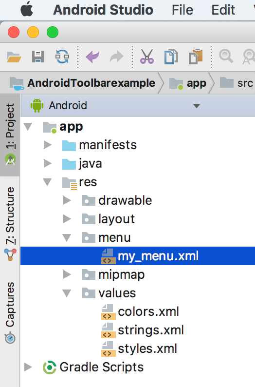 Android Toolbar example [Android app bar] in Kotlin - EyeHunts