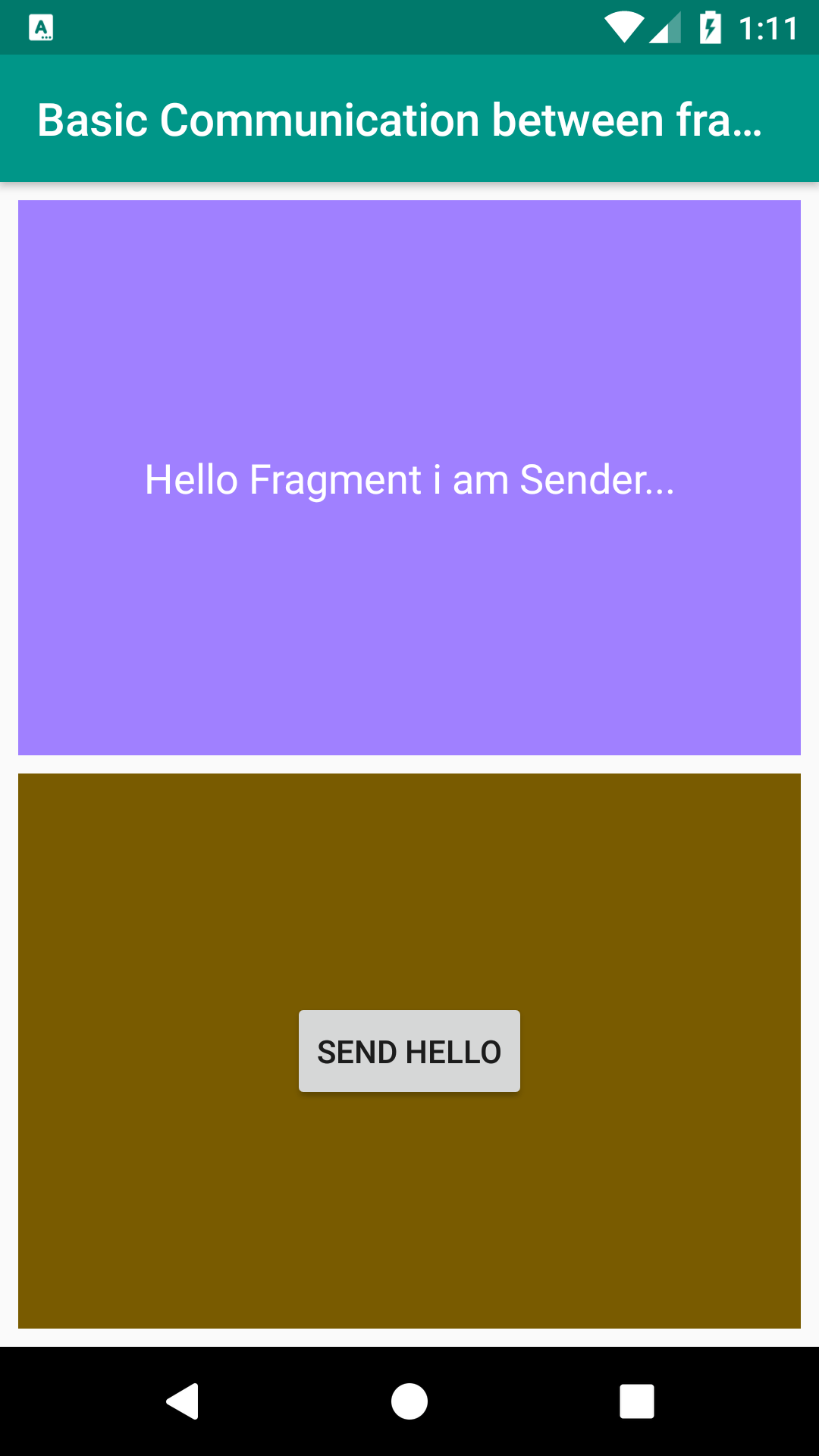 Basic Communication between 2 Fragments in Android - EyeHunts