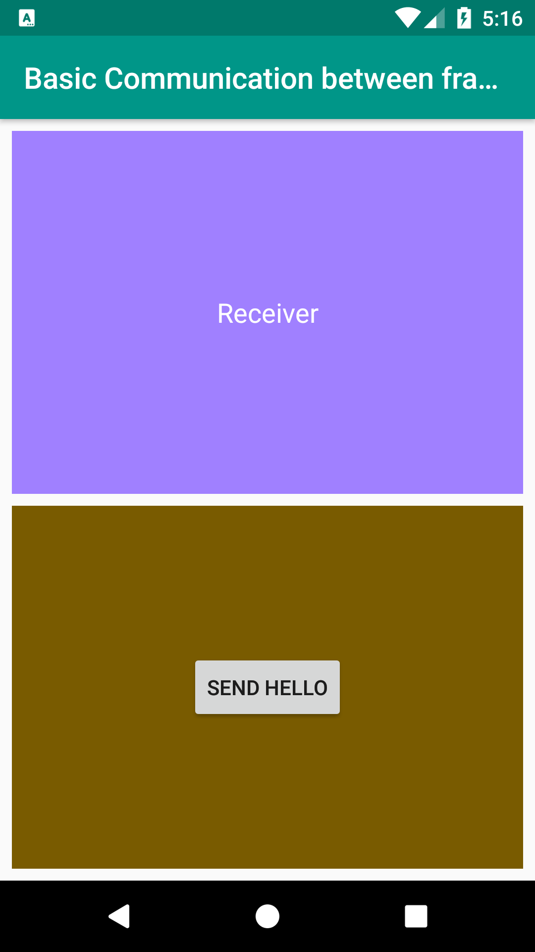 Basic Communication between 2 Fragments in Android - EyeHunts